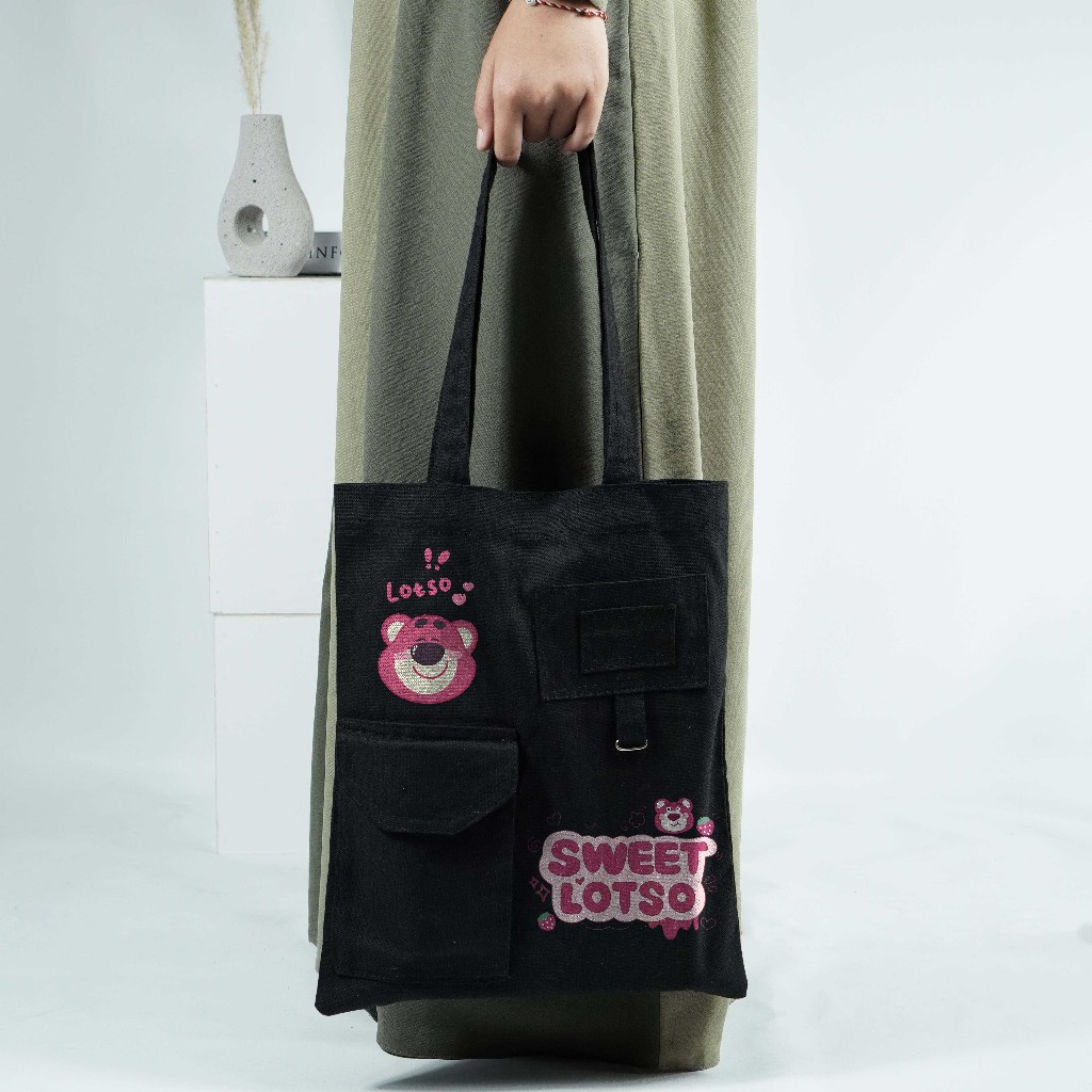 Jual Tas Tote Bag Tas Jinjing Velcro Unisex Toy Story Lotso 1 ...