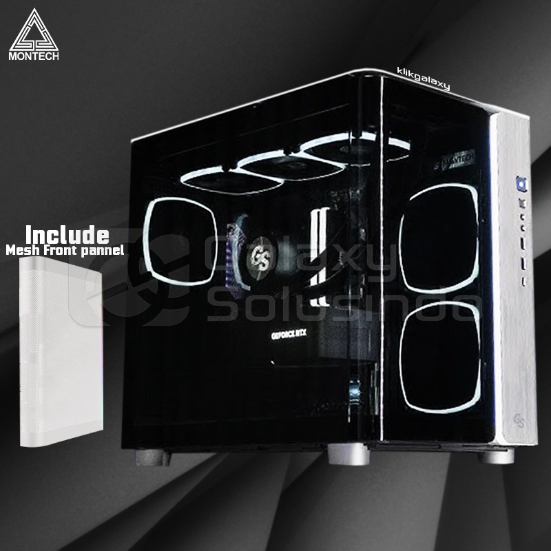 Jual MONTECH KING 95 ULTRA Silver Tempered Glass Mid Tower ATX Gaming ...