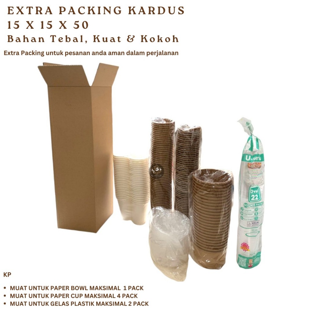 Jual Kardus Packing Kardus Paket Paper Bowl Cup Gelas Plastik (K.P ...