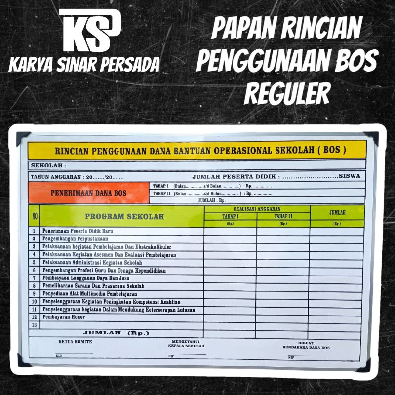 Jual Papan Data Rincian Bos Reguler 120x80cm Tebal 12mm | Shopee Indonesia