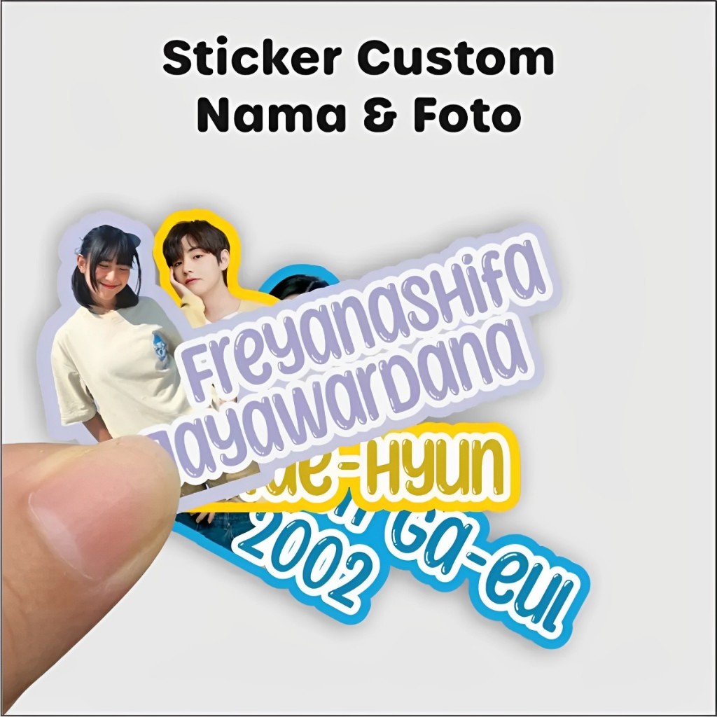 Jual Custom Sticker Nama Dan Foto Free Desain / Sticker Nama Custom ... Jual Custom Sticker Nama Dan Foto Free Desain / Sticker Nama Custom ...