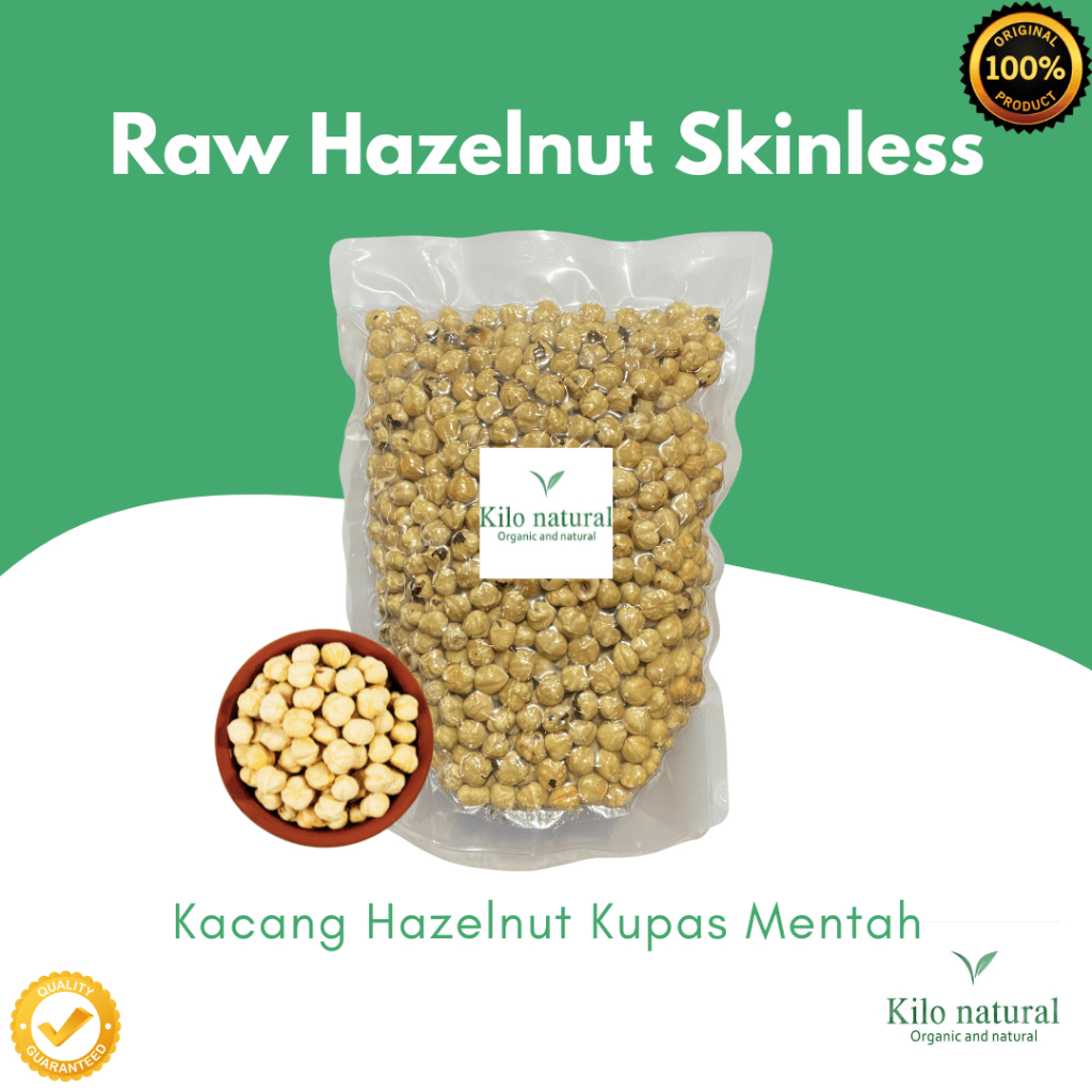 Jual Raw Hazelnut Skinless 1kg / Kacang Hazelnut Kupas Kulit Ari Mentah ...