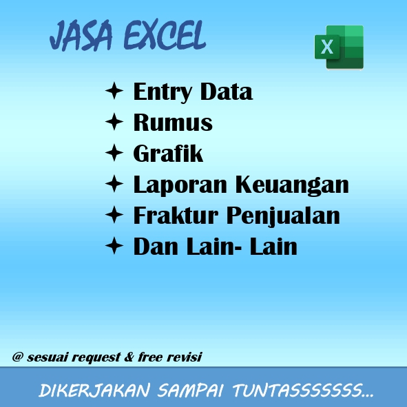 Jual JASA EXCEL INPUT DATA, RUMUS, GRAFIK, DAN LAIN LAIN | Shopee Indonesia
