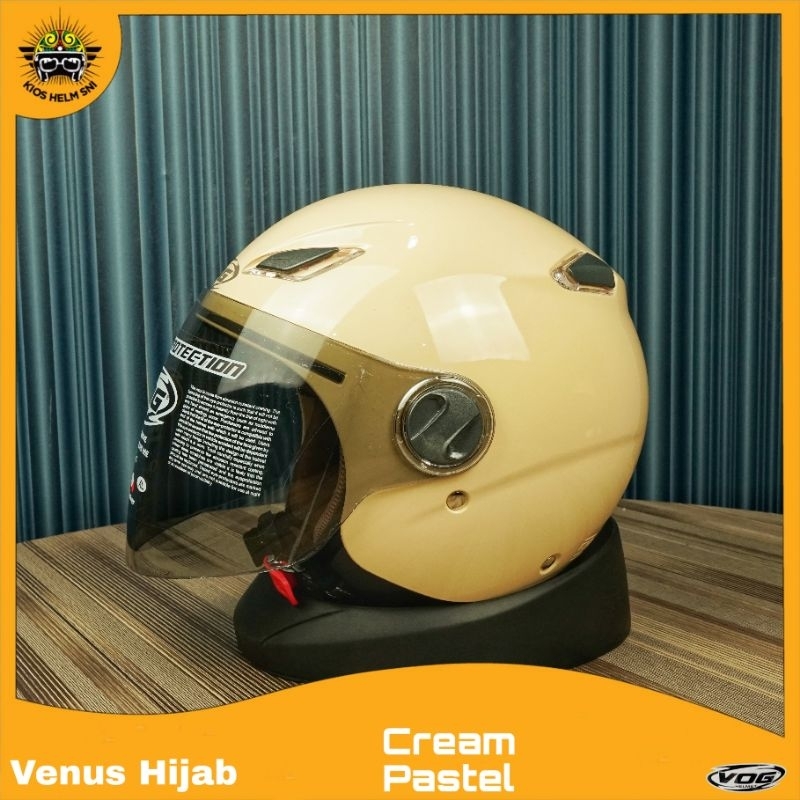 Jual Helm Hijab VOG Venus dengan Visor Light Smoke | Shopee Indonesia