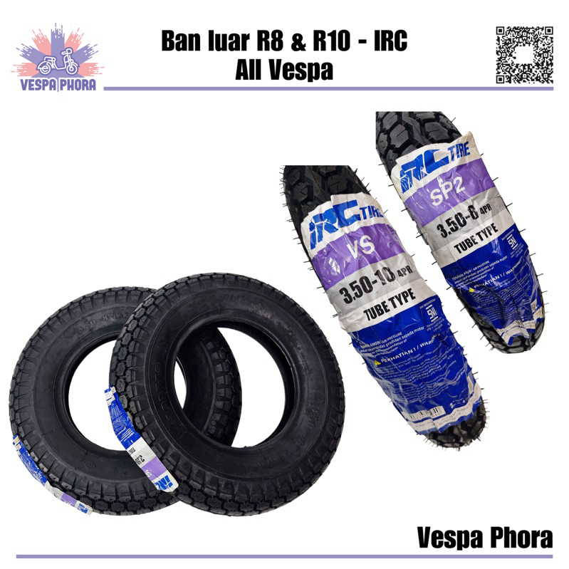 Jual ban luar vespa ring 8 & ring 10 original IRC ukuran 3.50 | Shopee Indonesia