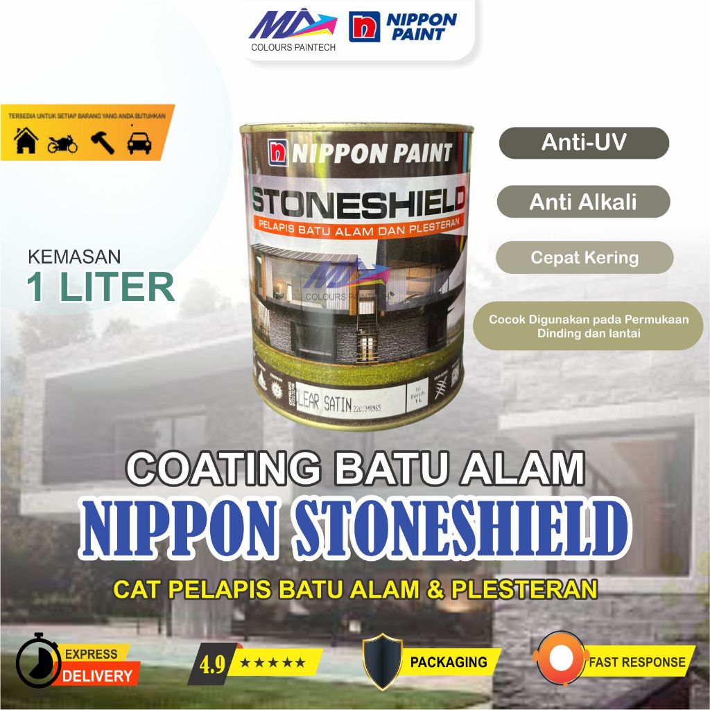 Jual NIPPON STONESHIELD COATING PELAPIS BATU ALAM 1 LITER | Shopee ...