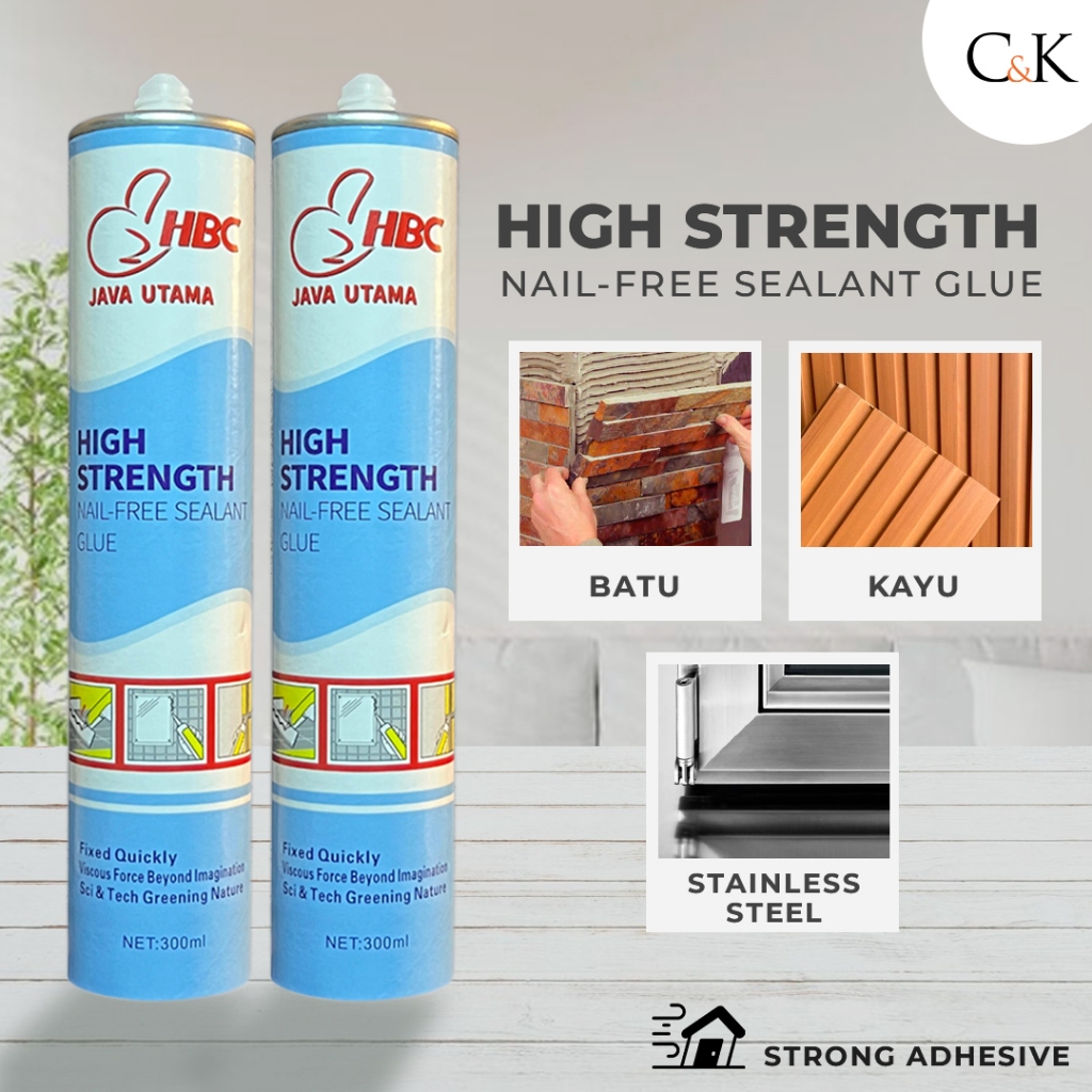 Jual HBC Lem Silicone Sealant Super | Lem Tembak Kayu, Batu dan ...