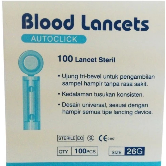 Jual Blood Lancets 26G OneMed box 100pcs | Shopee Indonesia