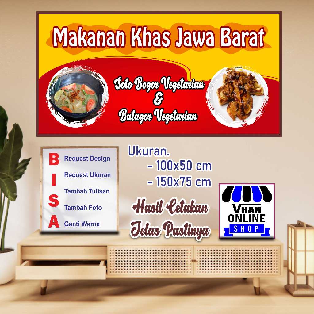 Jual Spanduk Banner Custom Makanan Khas Jawa Batagor dan Soto Bogor ...