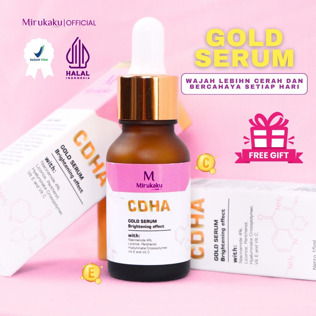 Jual Mirukaku Gold Serum Vitamin C Untuk Kulit Berminyak [ Free Gift ...