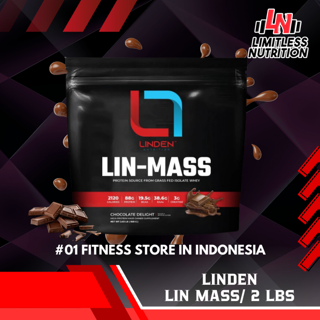 Jual Linden USA Lin-Mass 2lbs Mass Gainer 2 lbs Bebas Lactose ...