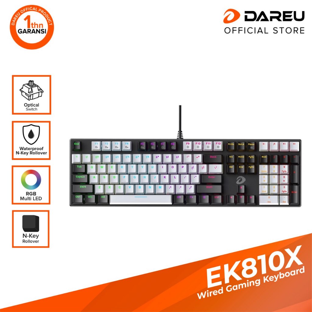 Jual Dareu EK810X Black Optical Mechanical Keyboard | Shopee Indonesia
