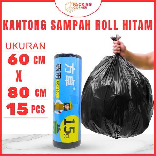 Jual Kantong Sampah Hitam Trash Bag 60x80cm 60 x 80 cm Plastik ...