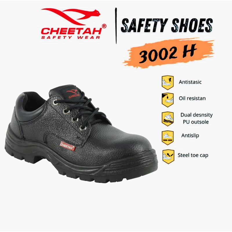 Jual Sepatu Safety Cheetah 3002 H Original Safety Shoes | Shopee Indonesia