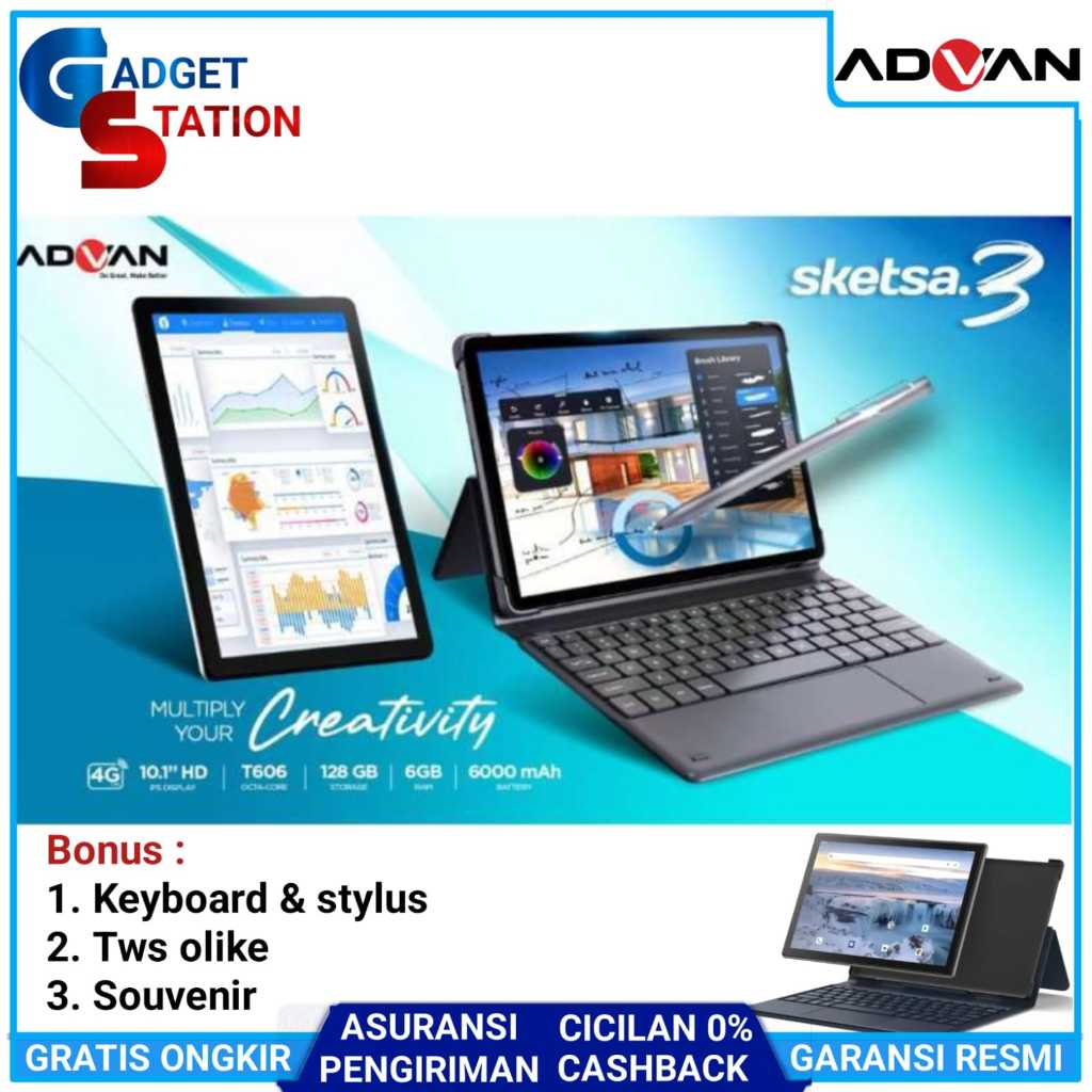 Jual ADVAN TAB SKETSA 3 10.1 INCH | TABLET ADVAN | RAM 6GB ROM 128GB ...