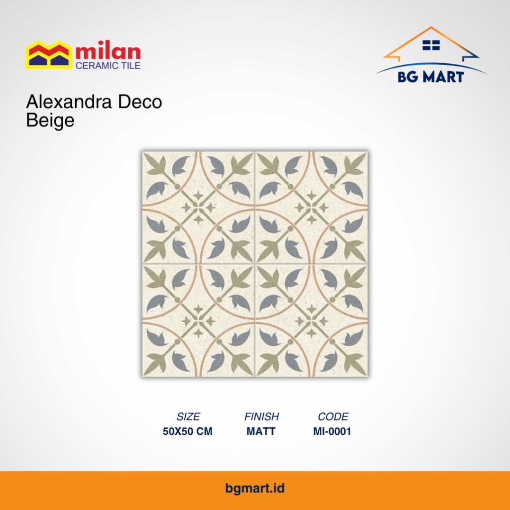Jual MILAN Keramik Lantai 50x50 cm Alexandra Deco Beige KW B | Shopee ...