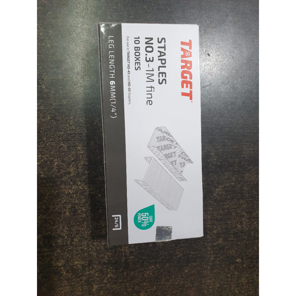 Jual Isi Staples TARGET no 3 Isi Stapler TARGET Besar 1 slop 24/6 ...