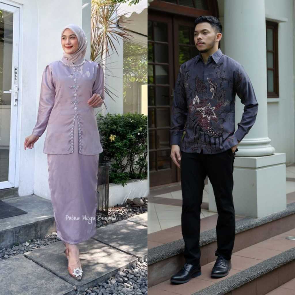 Jual Syema Couple Oneset Baju Kurung Melayu Mix Payet Setelan Kondangan ...