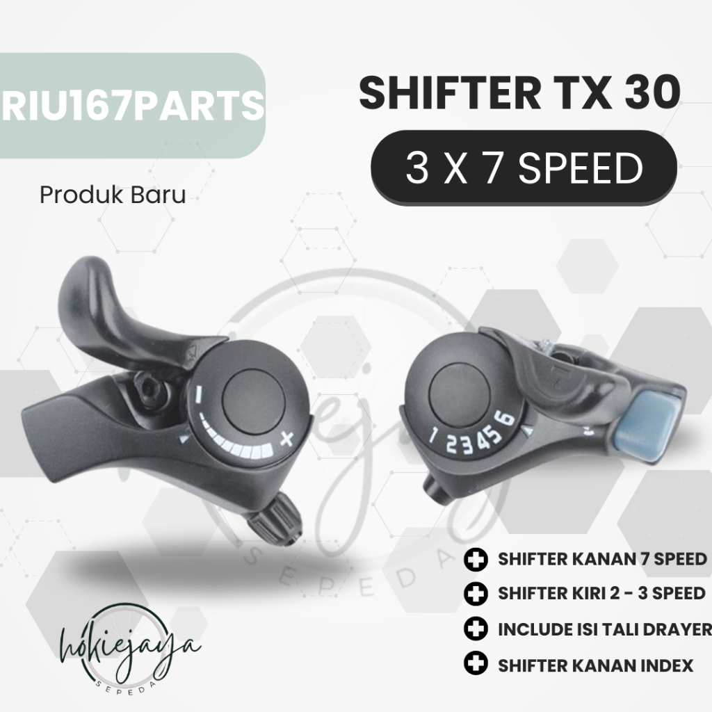 Jual Shifter operan sepeda 3 x7 speed model TX 30- 7 UNTUK sepeda lipat ...