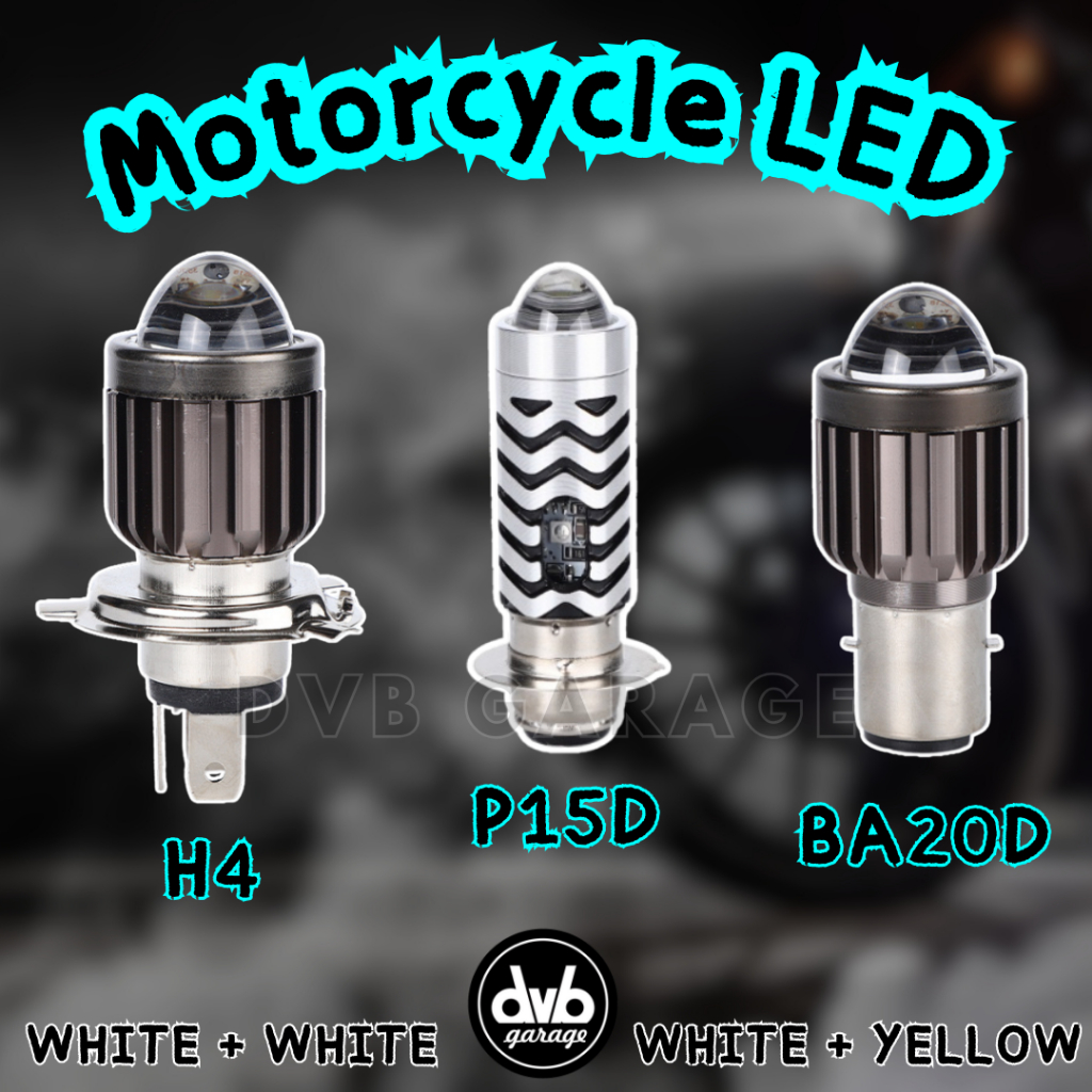 Jual LAMPU LED MOTOR LASER HI-LO DUAL LIGHT WHITE YELLOW PUTIH KUNING ...