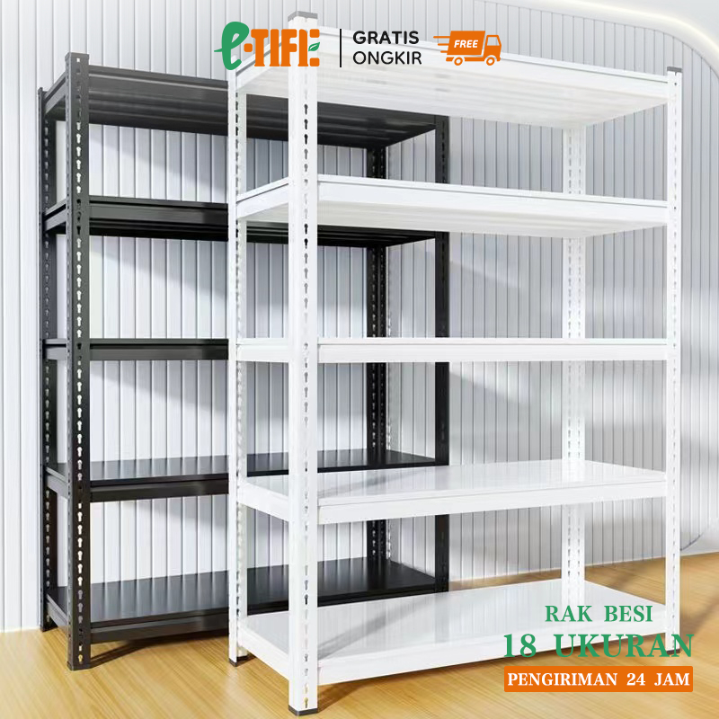 Jual E-TIFE Rak Besi Siku 5/6 Susun Rak Gudang Rak Serbaguna Rak ...