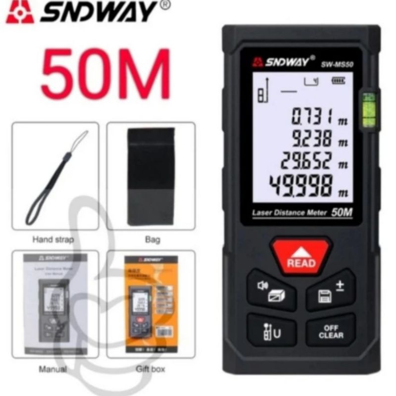 Jual Meteran 50m Laser Distance Sndway Rangefinder Pengukur jarak Range ...
