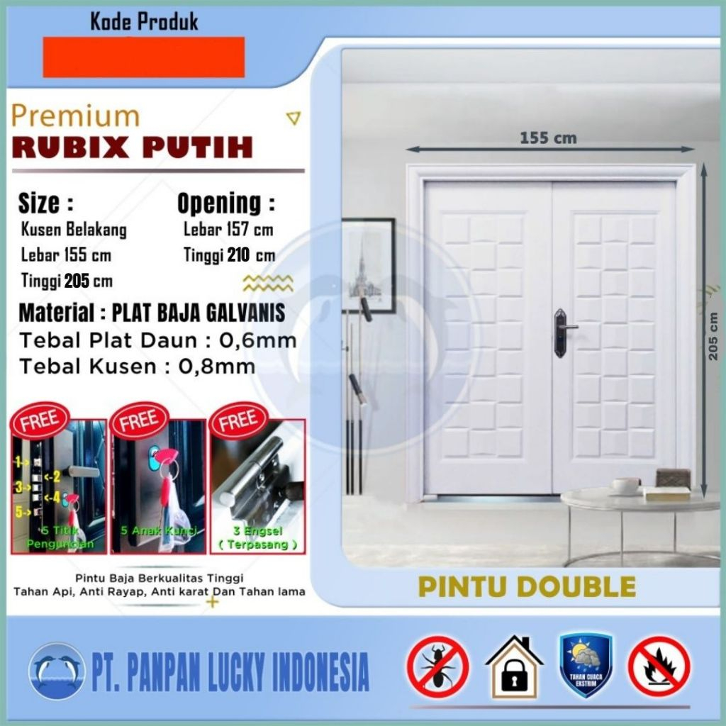 Jual PINTU BAJA DOUBLE UTAMA/PINTU RUMAH/PINTU UTAMA/PINTU DOUBLE ...