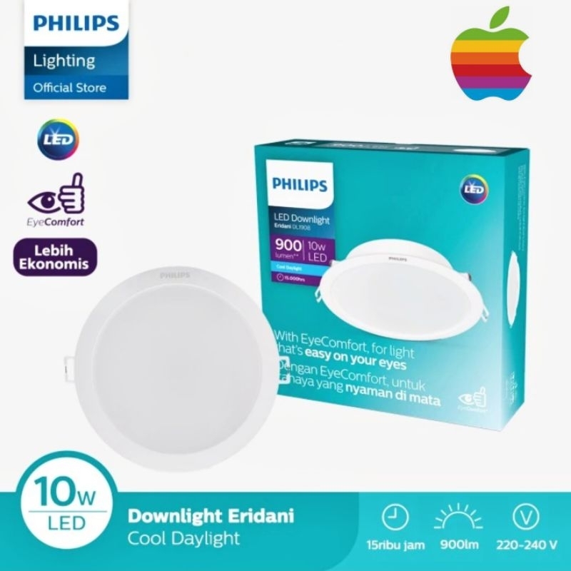 Jual Lampu Philips Eridani 10 W DL190B Putih - Led Downlight Philips ...