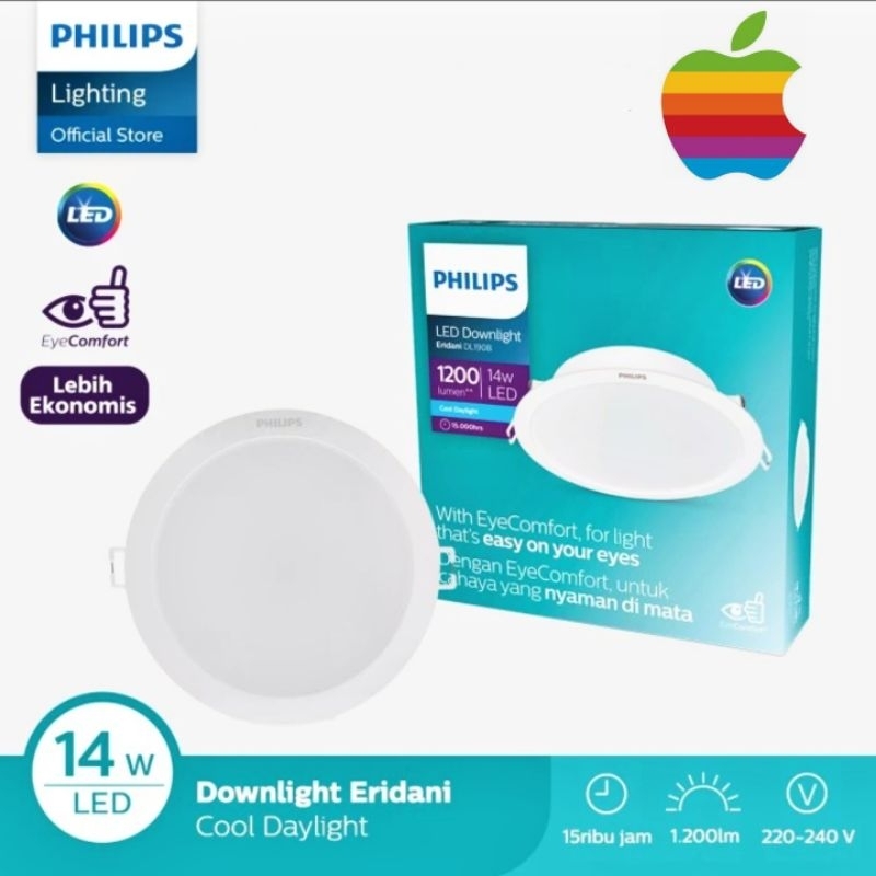 Jual Lampu Philips Eridani 14 W DL190B Putih - Led Downlight Philips ...