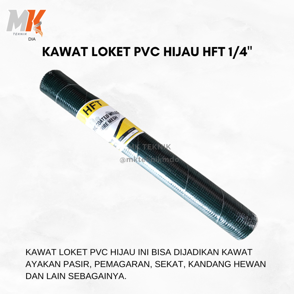 Jual KAWAT LOKET PVC HIJAU HFT 1/4 INCHI | Shopee Indonesia