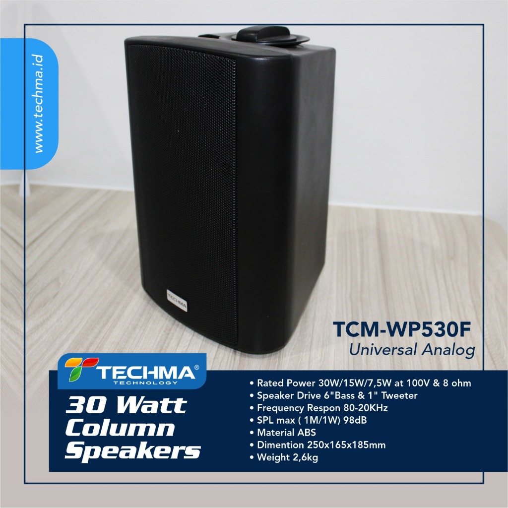 Jual Techma Universal Column Speaker 30Watt High/Low Impedance | Shopee ...