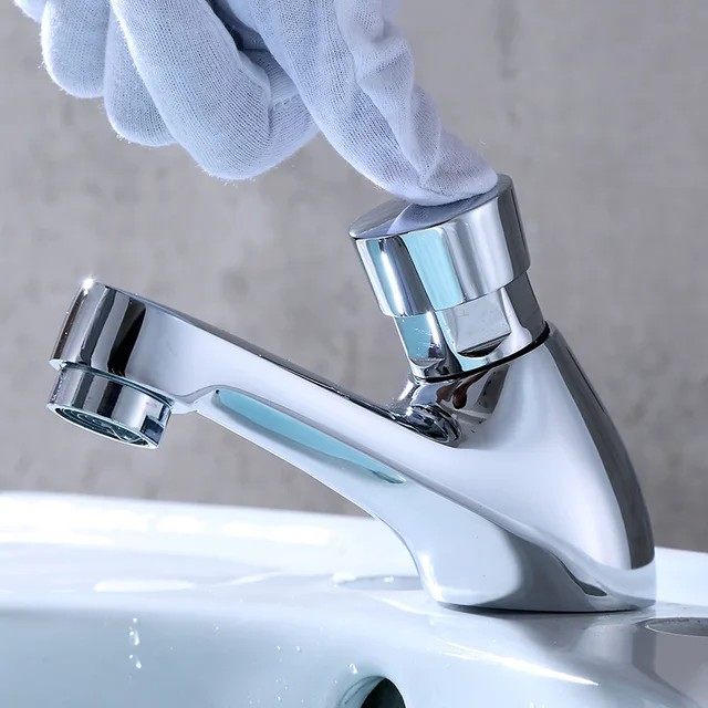 Jual Kran Wastafel Tekan Body Besar Kuningan Keran Wastafel Push 1/2 ...