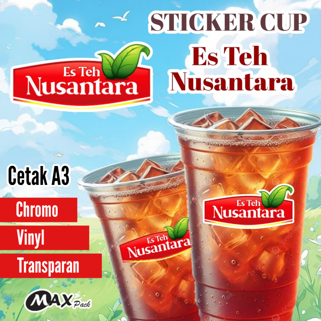Jual Cetak Stiker Es Teh Ns | Sticker Es Teh Ns | Stiker Vinyl ...