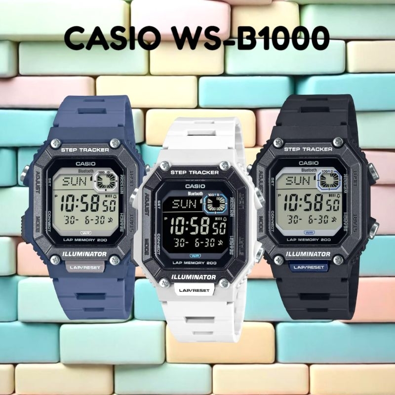 Jual Jam tangan pria CASIO WS-B1000, Strap Tracker series, Digital ...