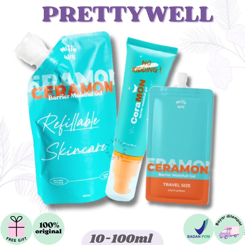 Jual Prettywell Ceramon Barrier Moisturizer Gel 10ml / 50ml / 100ml ...