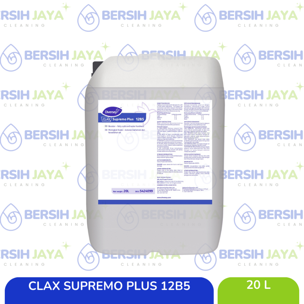 Jual Diversey Clax Supremo Plus - 20L (Deterjen Cuci) | Shopee Indonesia