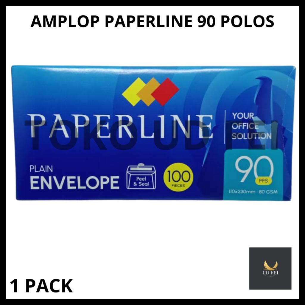 Jual (1 pack) AMPLOP PAPERLINE NO 90 / AMPLOP PUTIH / AMPLOP UANG ...