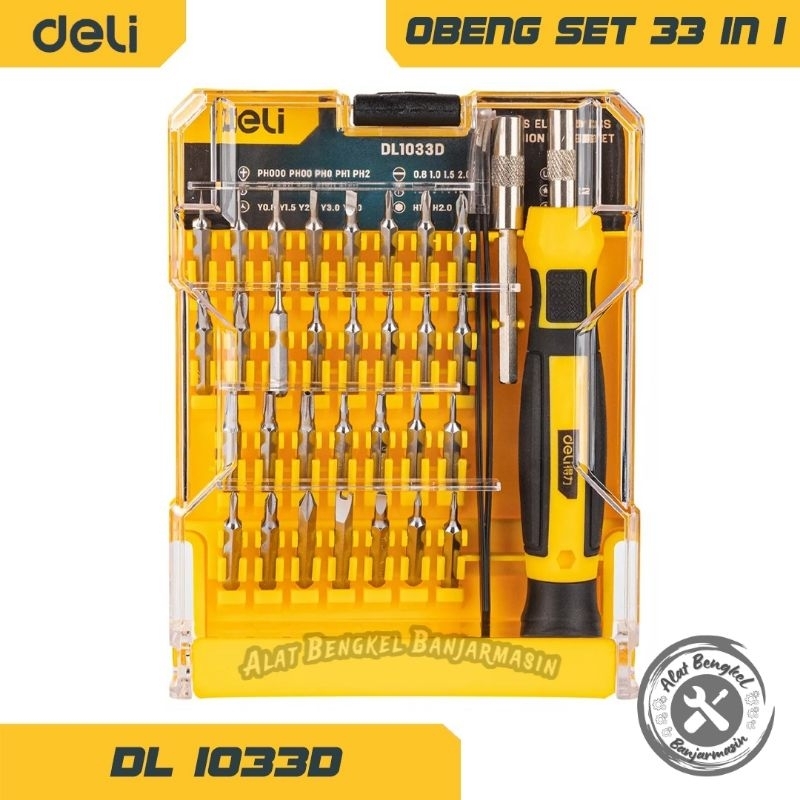 Jual OBENG SET "DELI" 33 IN 1 ||OBENG KECIL UNTUK PERBAIKAN ALAT ...