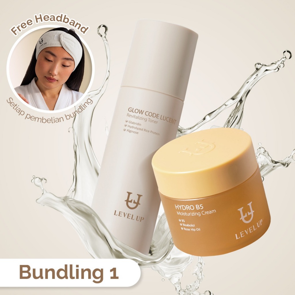 Jual LEVEL UP BEAUTE Hydration Essentials (Moisturizer 50 gr + Toner ...