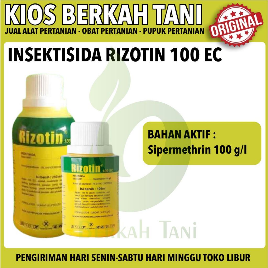 Jual Insektisida Rizotin 100EC - 100 ml (pembasmi wereng dan hama ...