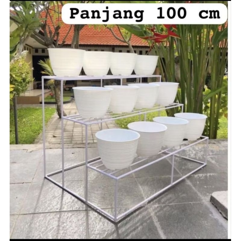 Jual rak bunga / rak susun / rak pot besi / standing pot murah | Shopee ...