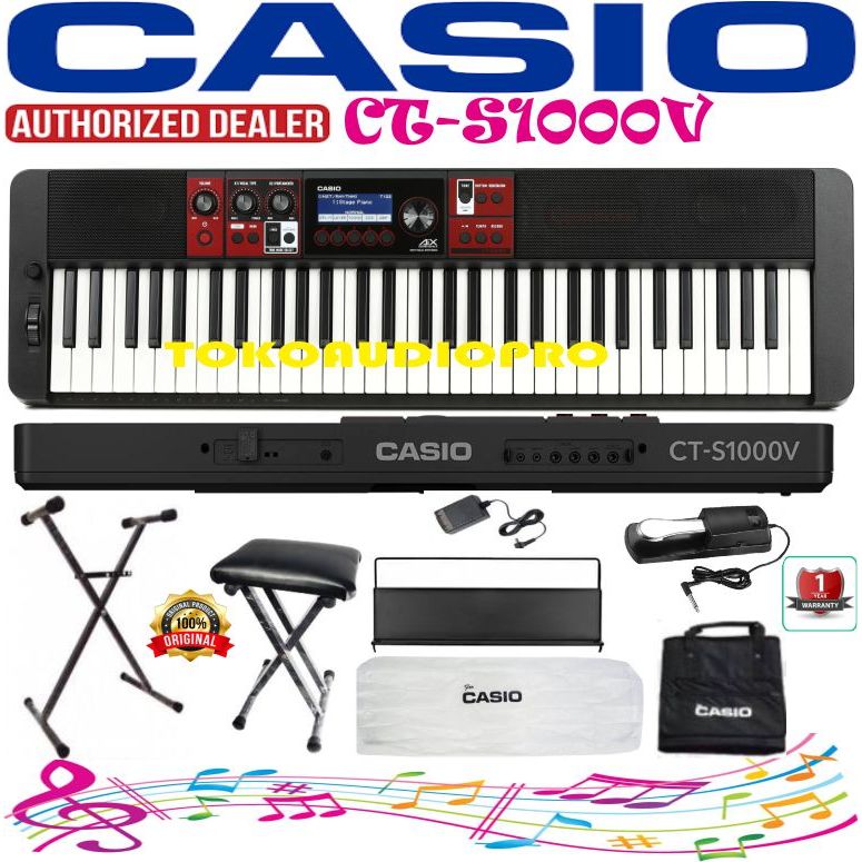 Jual Keyboard Casio CTS1000V 61-key Arranger Keyboard Paket Casio CTS ...