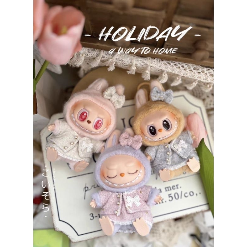 Jual LABUBU sit party LABUBU enamel blind box pendant doll clothes ...
