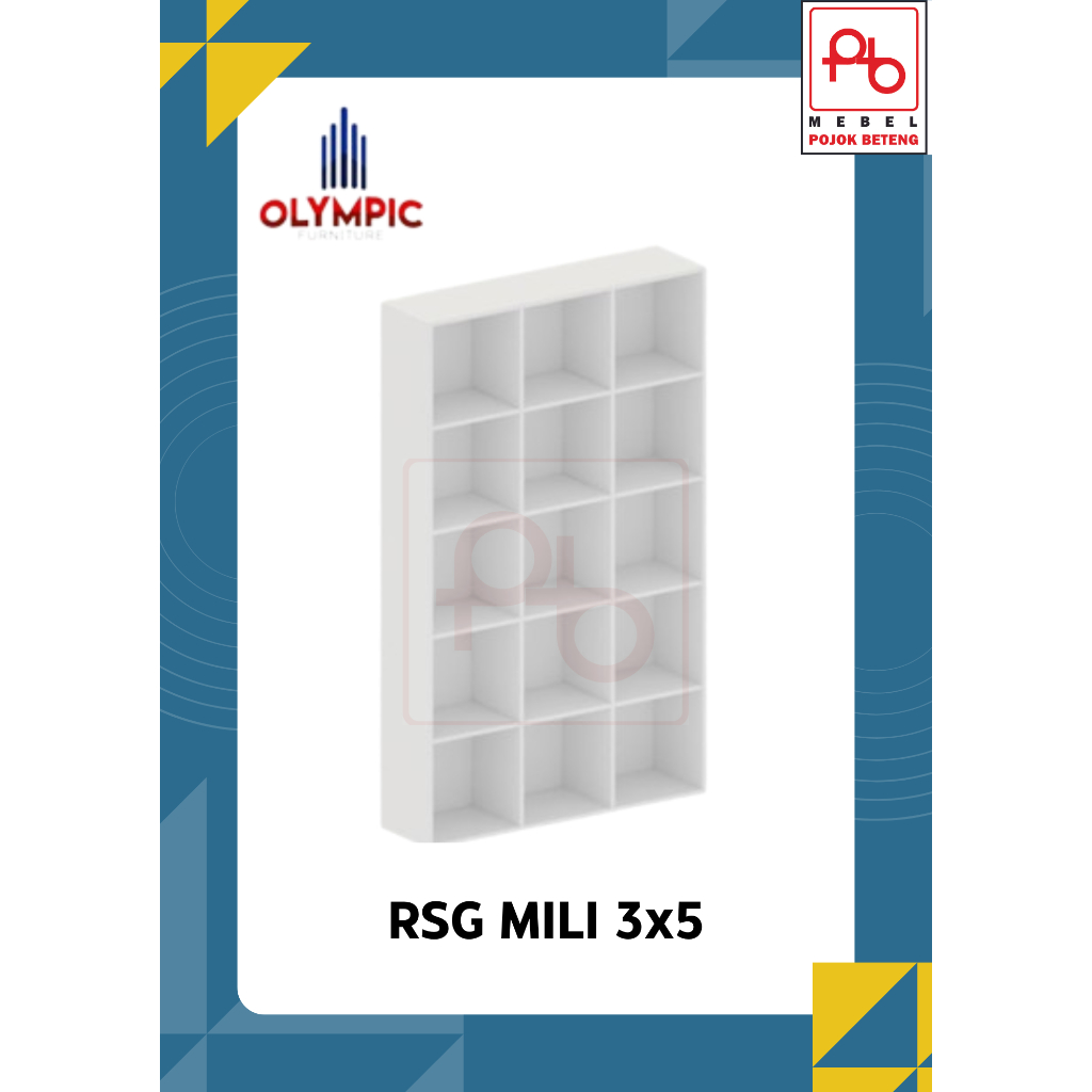 Jual rak laundry olympic gstar RSG MILI MILA 3x5 rak buku rak serbaguna ...