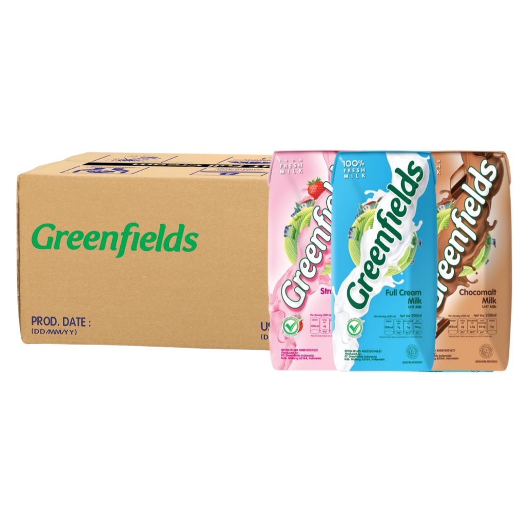 Jual Greenfields Susu UHT 200ml (isi 32pcs) All Variant - DUS | Shopee ...