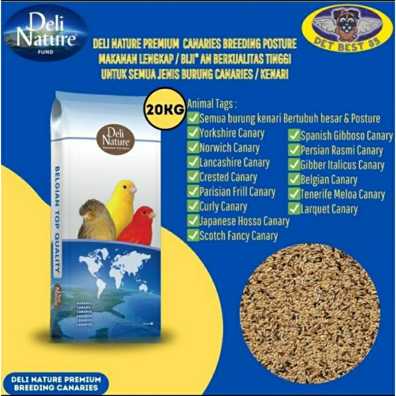 Jual Deli Nature Canaries Premium Breeding Without Rapeseed 20kg ...