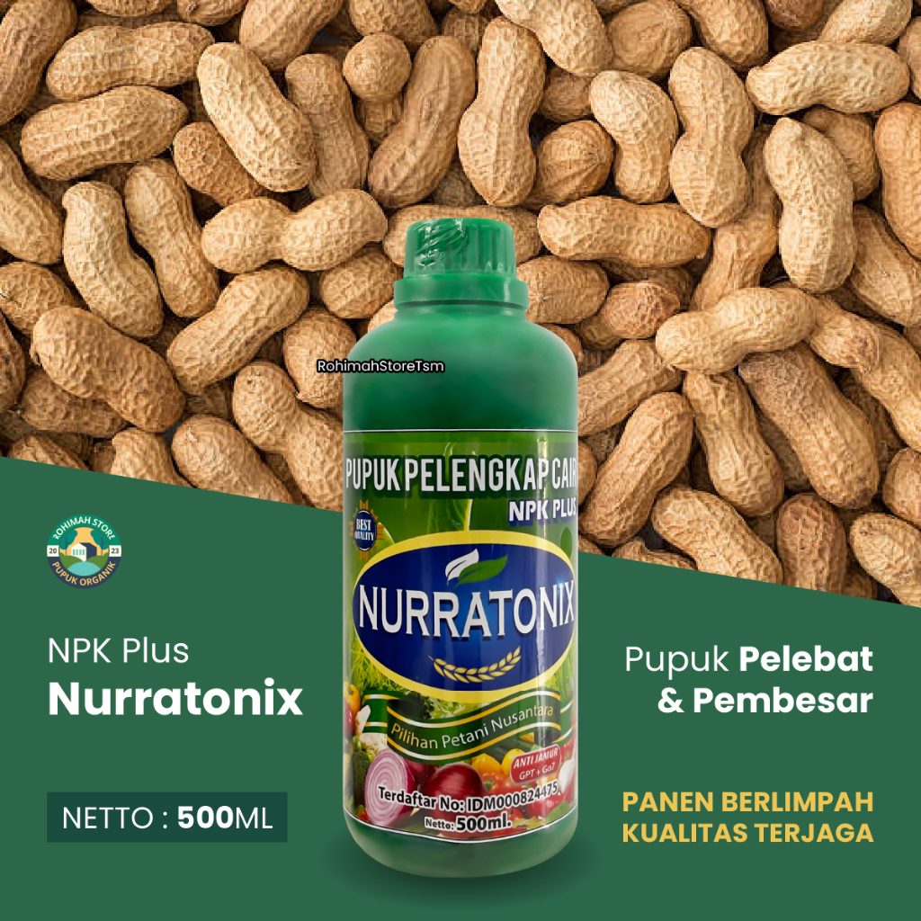 Jual NPK NURRATONIX isi 500 ml Pupuk Cair Semprot Pelebat Buah Kacang Tanah - Pupuk Organik ...