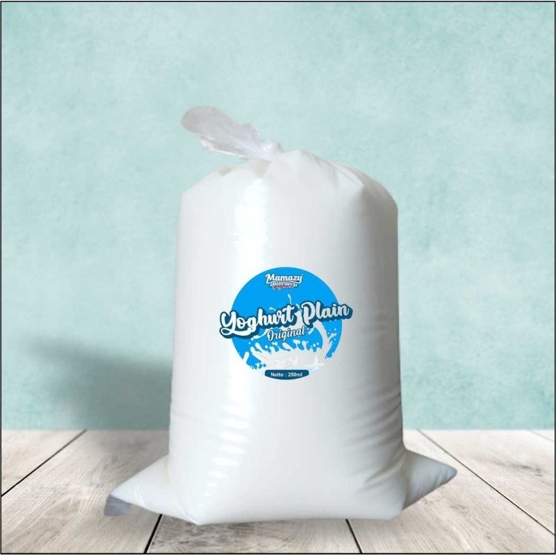 Jual Yogurt Plain 1 Liter Yoghurt Mamazy Asli Bandung Kemasan Plastik ...