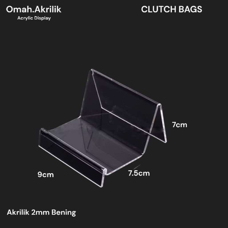 Jual Stand Clucth Bags Acrylic - Rak Display Tas Pouch HP Akrilik ...
