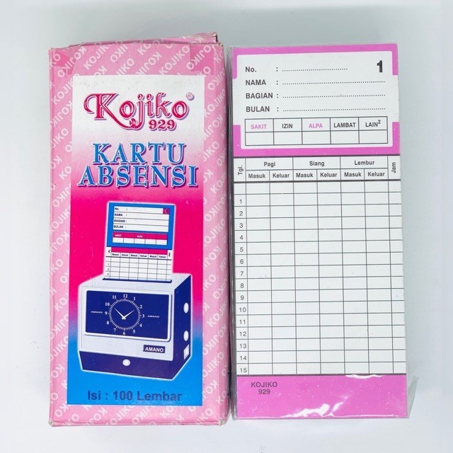 Jual Kartu Absen / Absensi Kojiko | Shopee Indonesia
